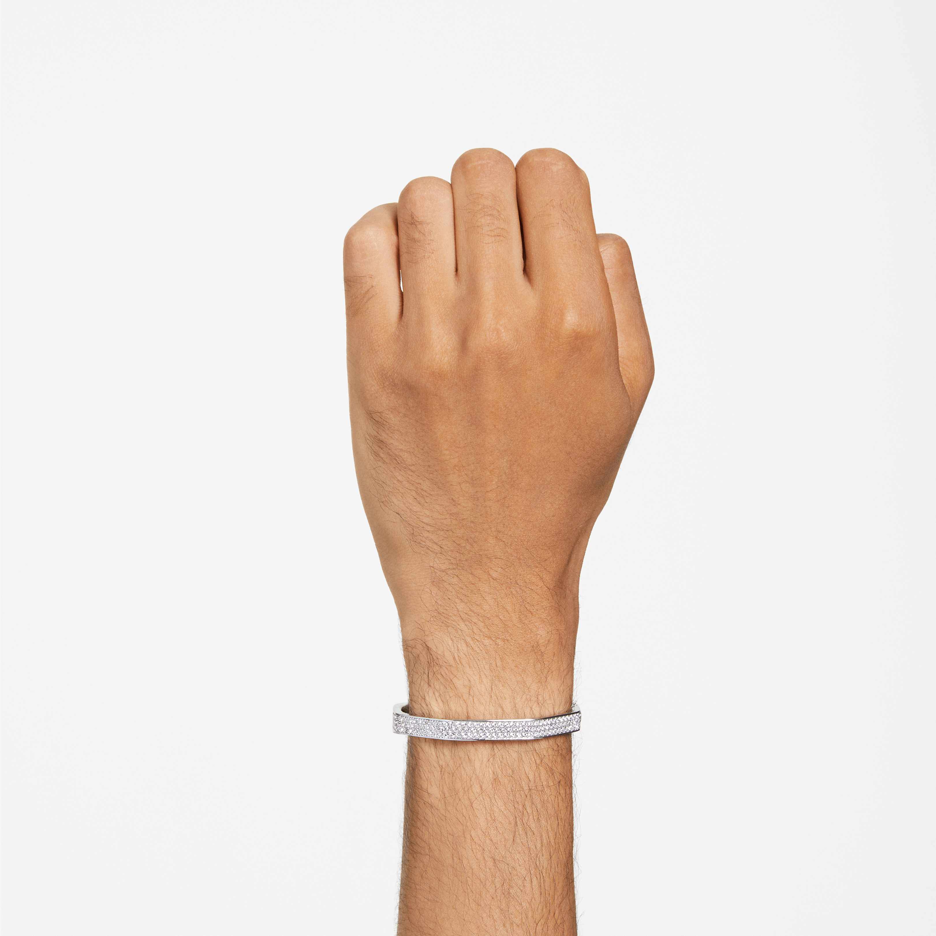 Buy Swarovski Dextera bangle, Octagon shape, White, Rhodium plated